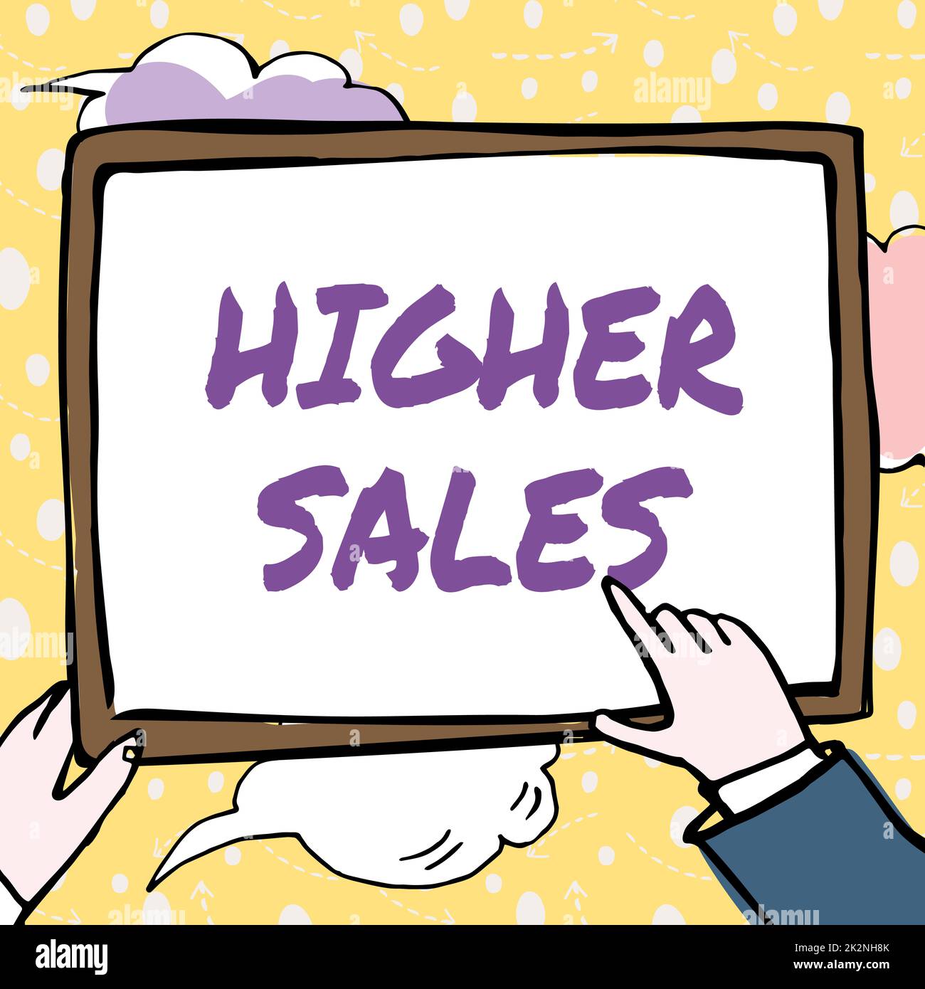 Text sign showing Higher Sales. Business showcase The average sold ...