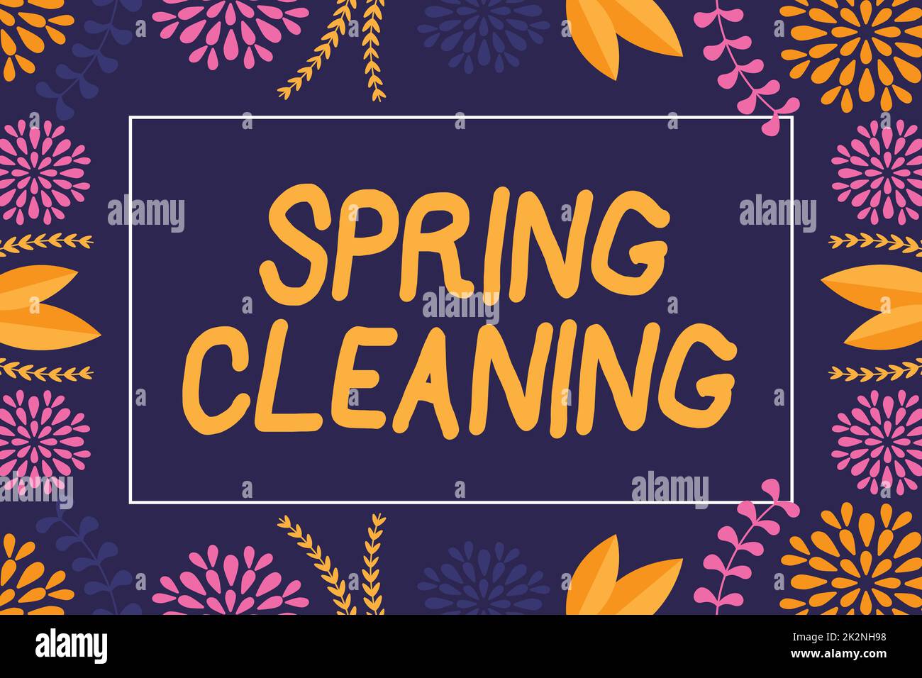 Text caption presenting Spring Cleaning. Concept meaning practice of ...