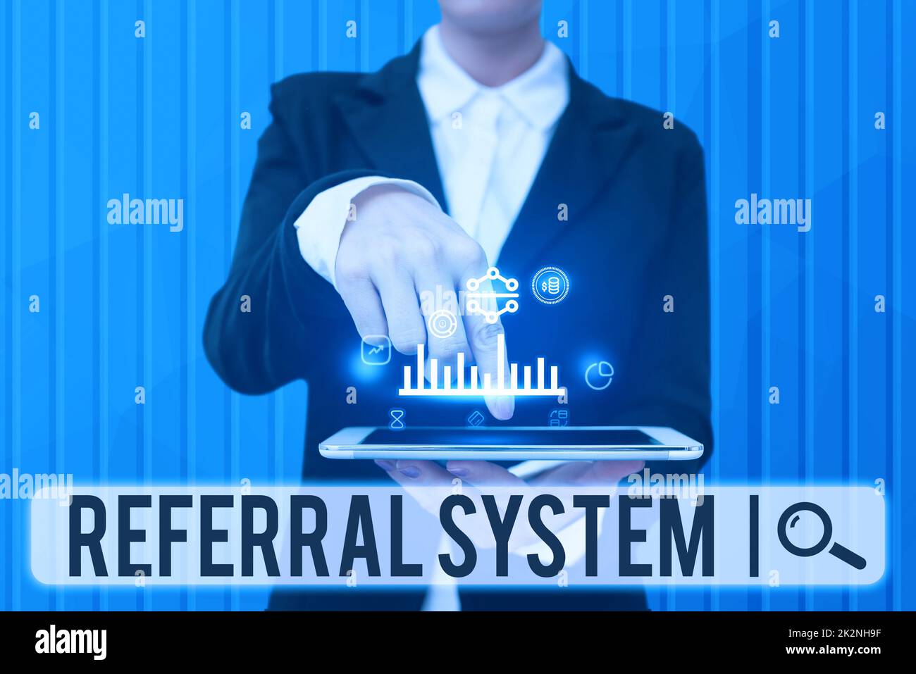 Conceptual display Referral System. Concept meaning sending own patient ...
