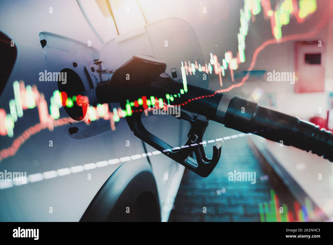 graph with increasing of the fuel price Stock Photo - Alamy
