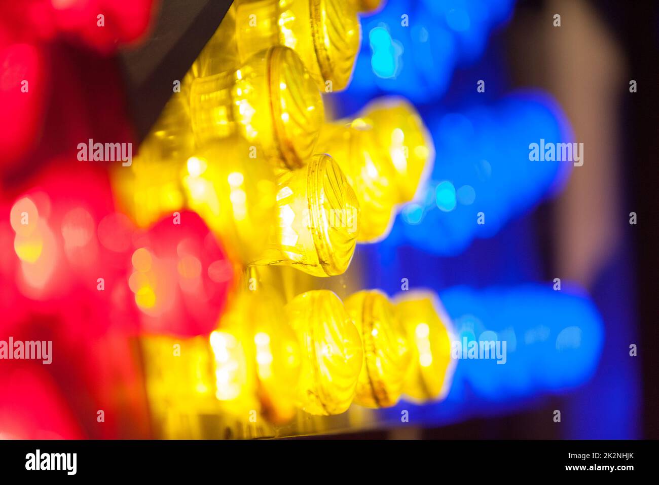 closeup of bulblights in carnival style Stock Photo - Alamy