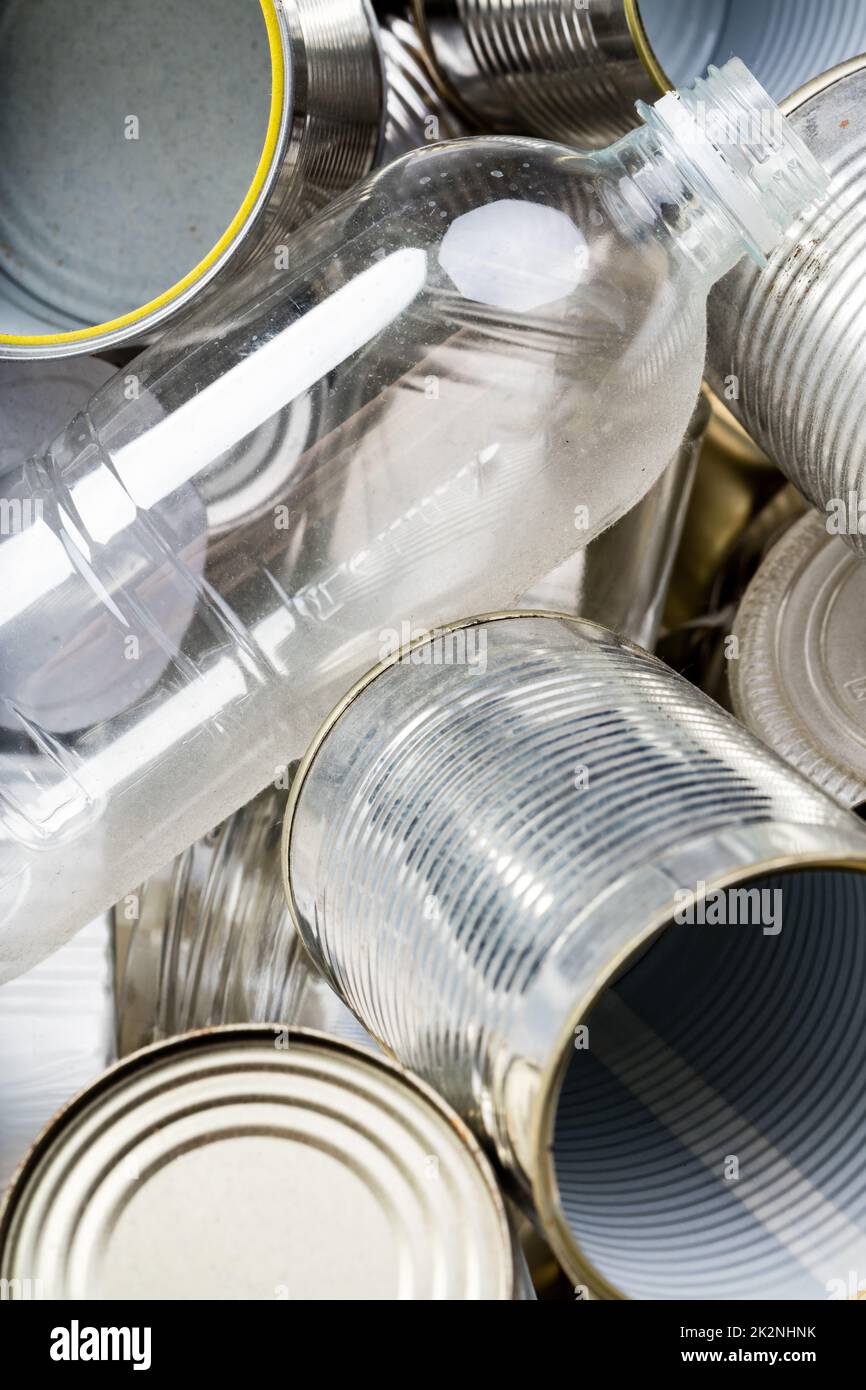 plastic transparent used bottle in the trash Stock Photo - Alamy