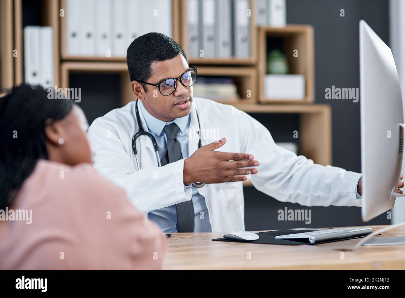 Explaining treatment options in an easy-to-understand way Stock Photo ...