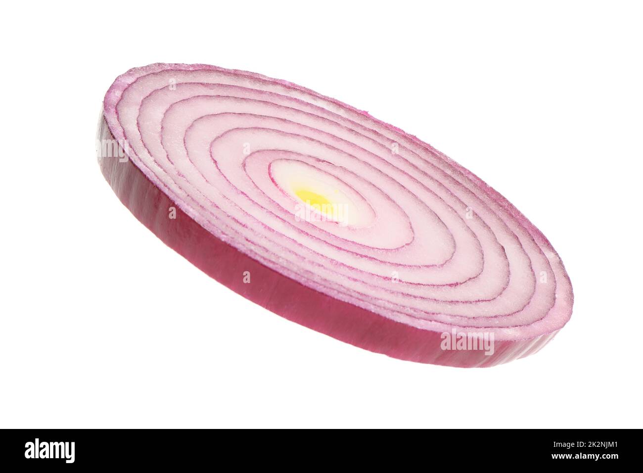 Red onion sliced into rings isolated on white background. High ...