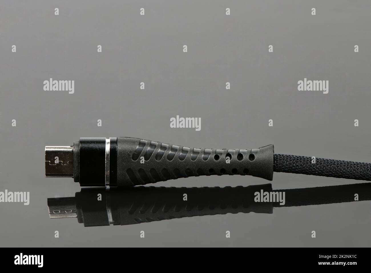 Closeup of an USB connector on black acrylic background. High ...