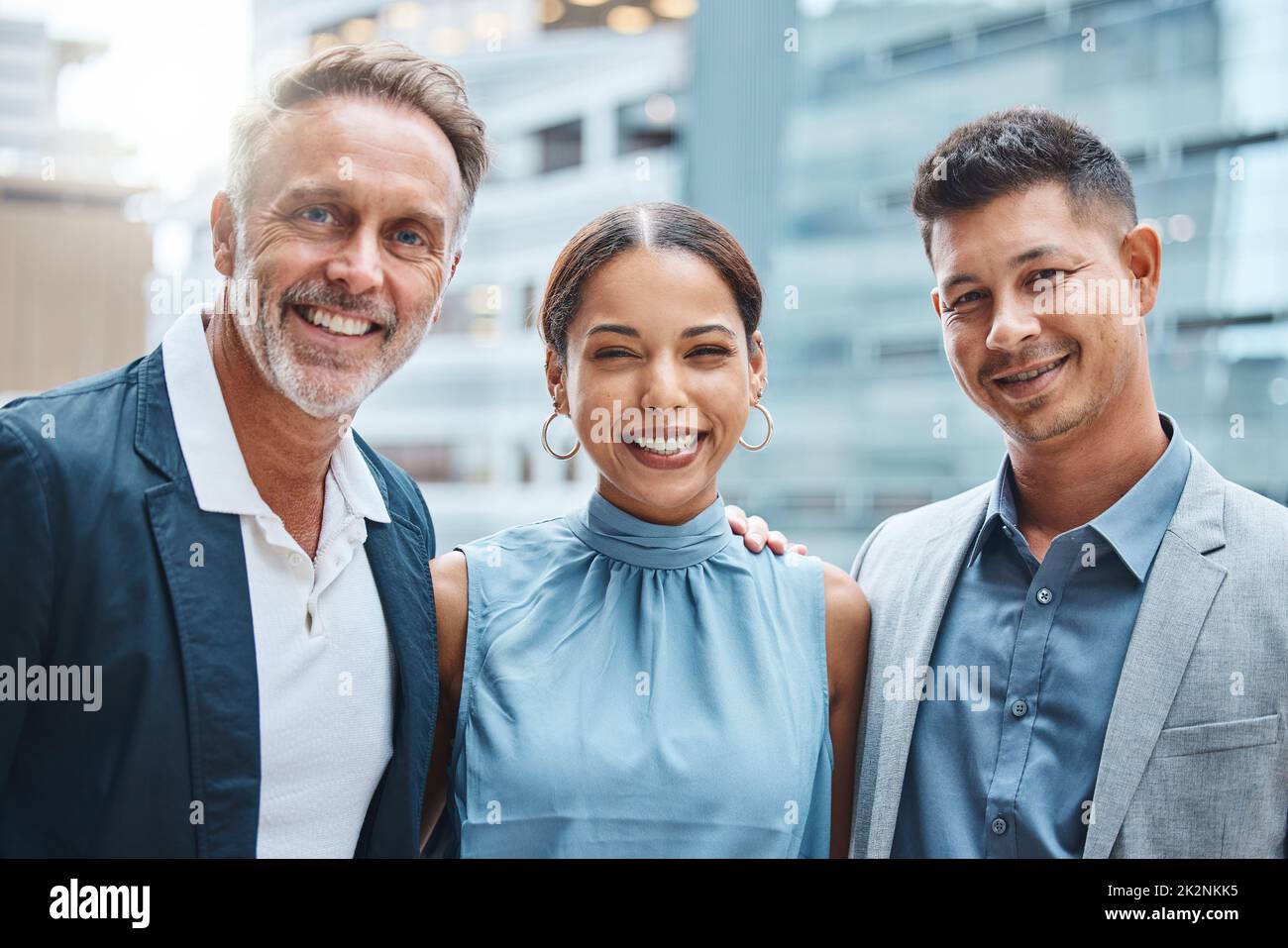 A supportive team is a strong team. Portrait of a group of ...