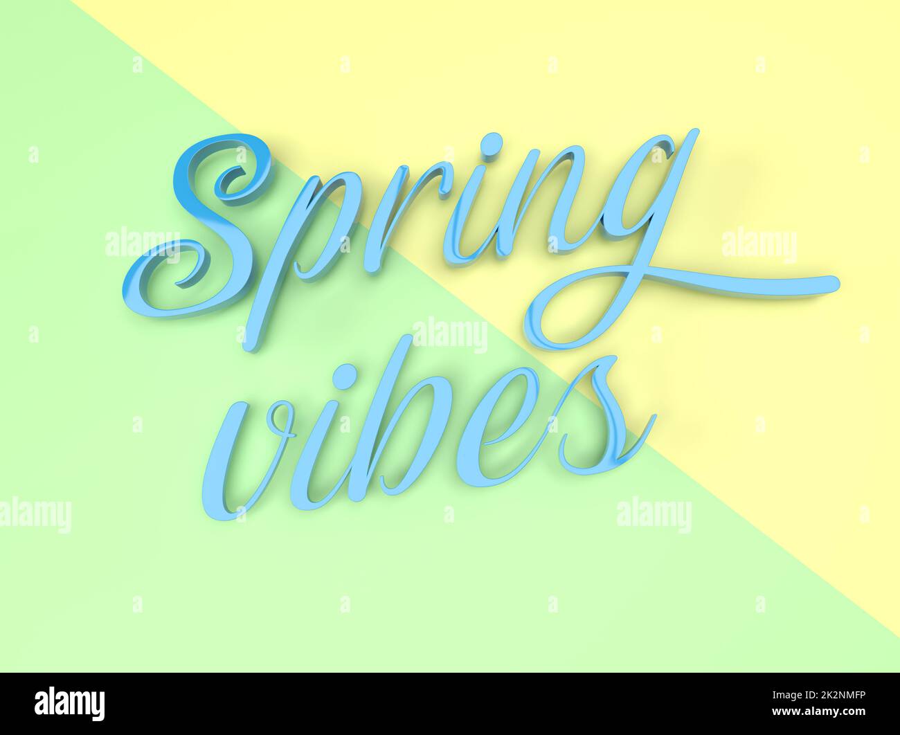 Spring vibes text rendering Stock Photo - Alamy