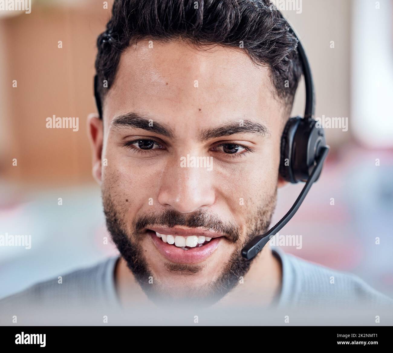 Call center young man hi-res stock photography and images - Alamy