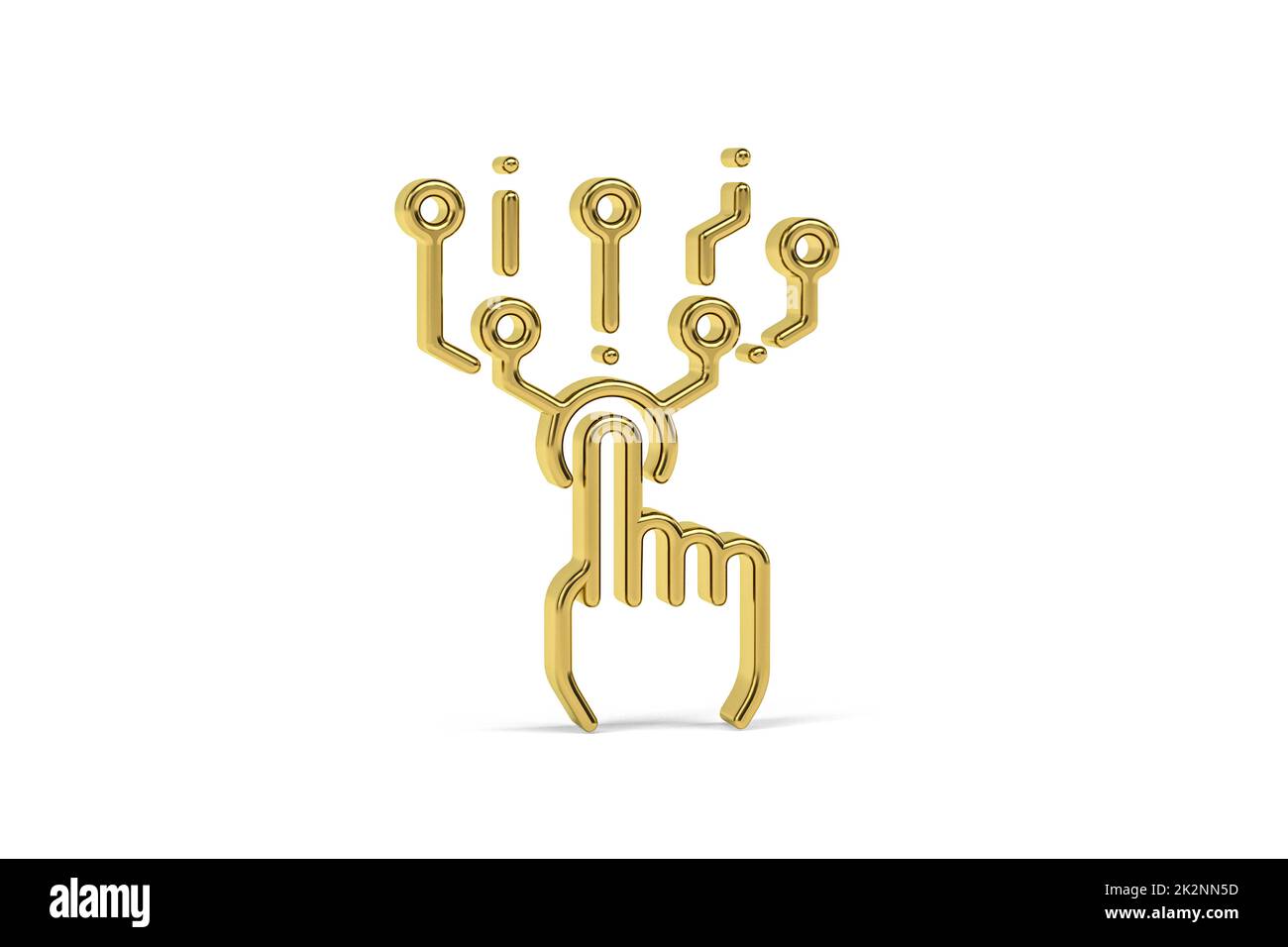Golden 3d gateway icon isolated on white background - 3d render Stock ...