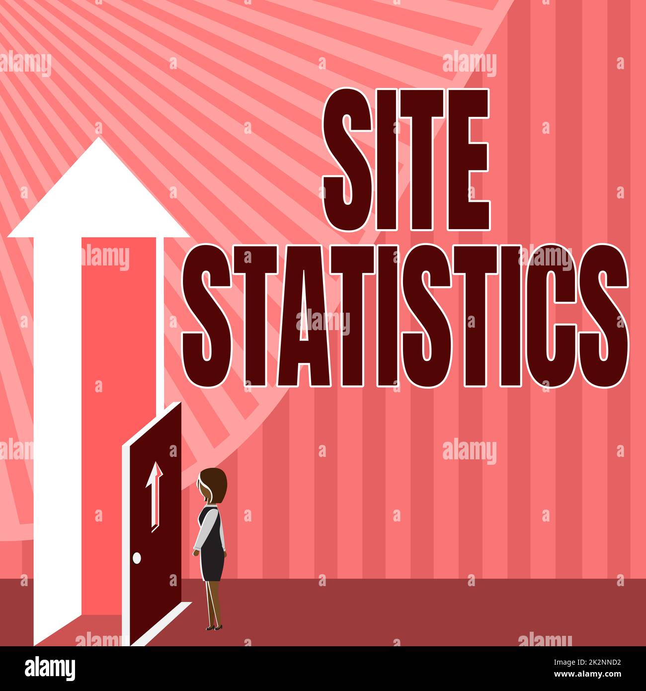 Text caption presenting Site Statistics. Business showcase measurement ...