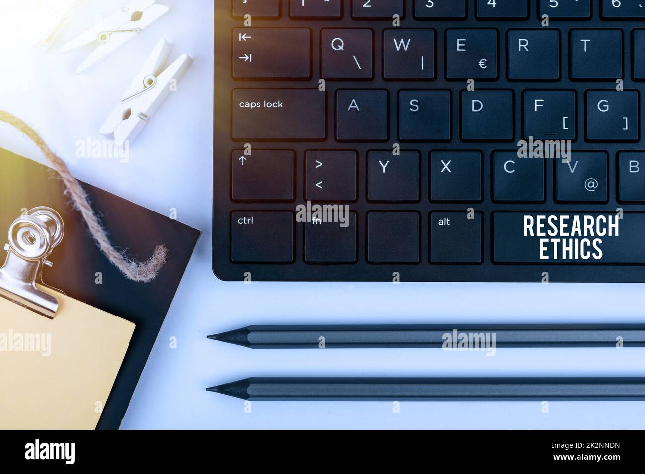 Handwriting text Research Ethics. Internet Concept interested in the ...