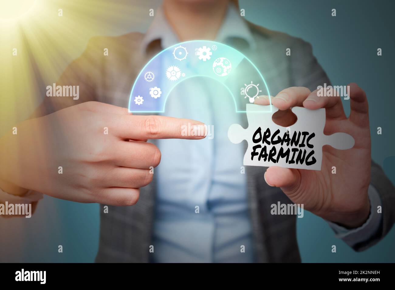 Sign displaying Organic Farming. Conceptual photo an integrated farming ...