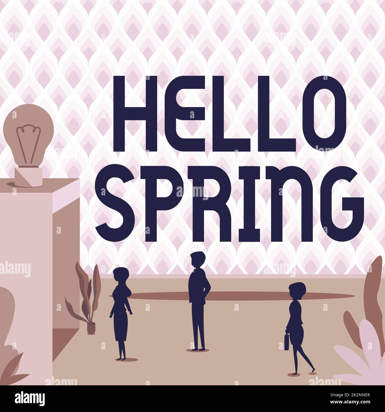 Writing displaying text Hello Spring. Conceptual photo Welcoming the ...
