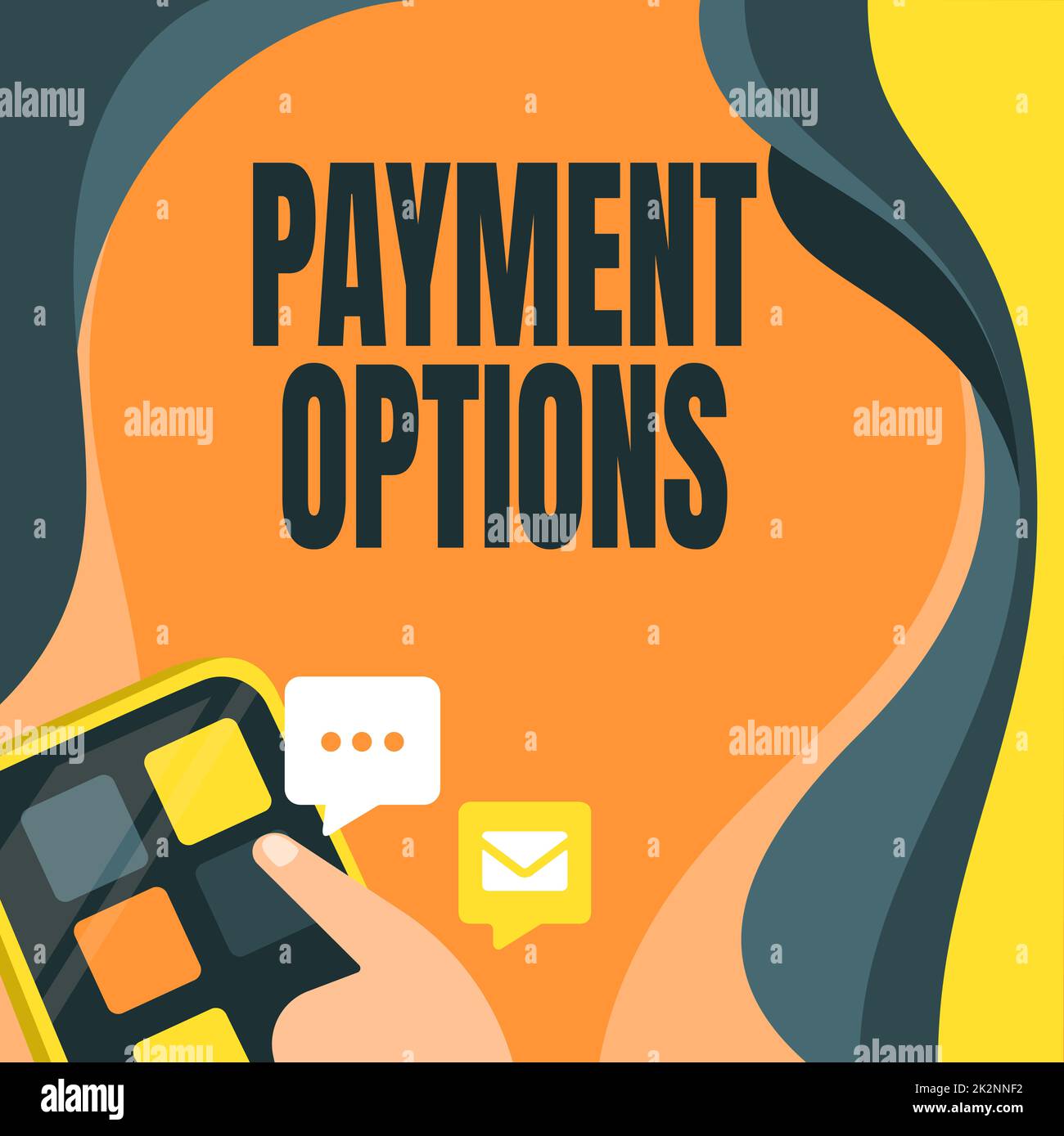 Handwriting text Payment Options. Word for The way of chosen to ...