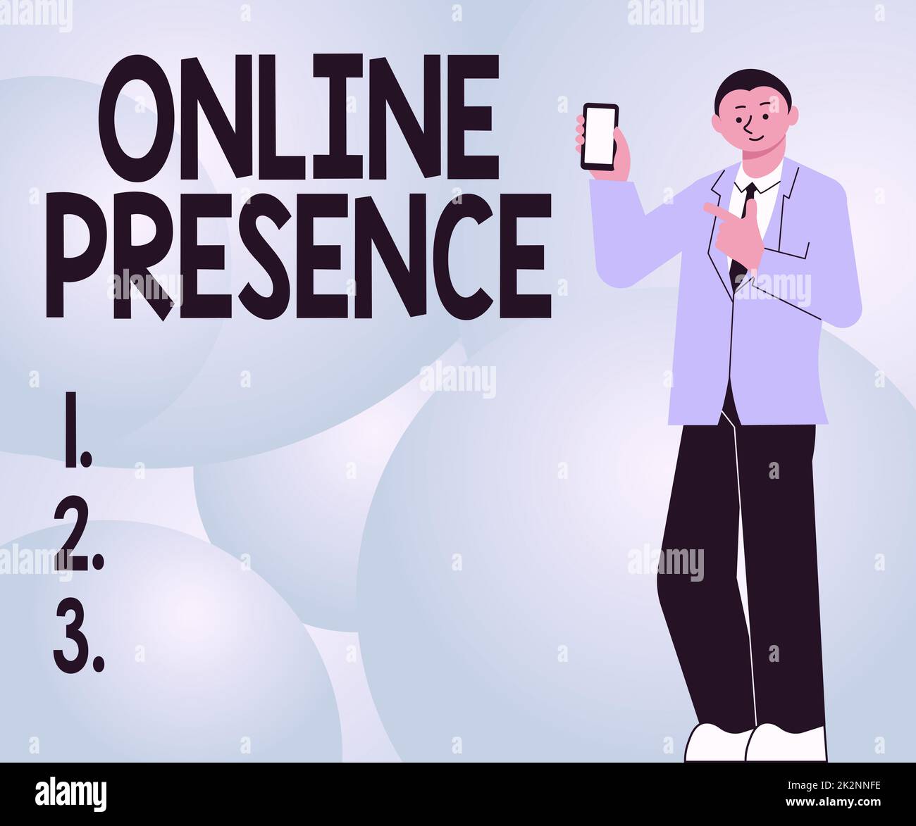 Conceptual display Online Presence. Business approach existence of ...