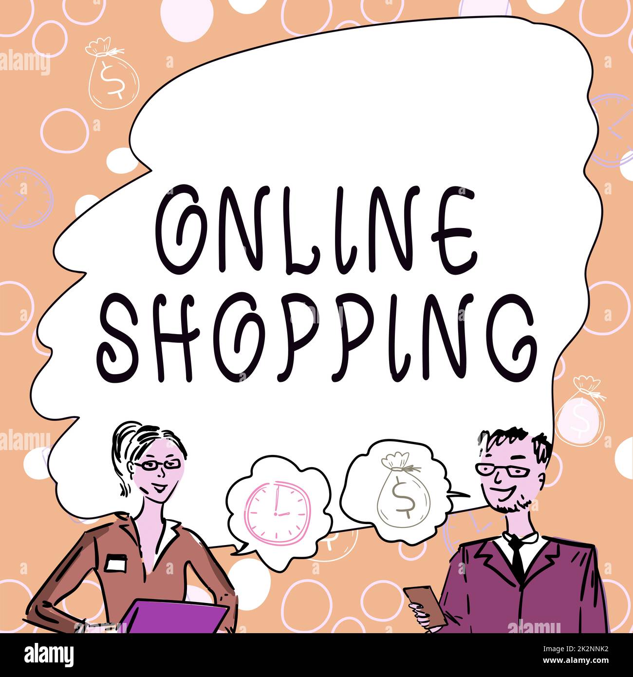 Sign displaying Online Shopping. Business showcase allows consumers to ...