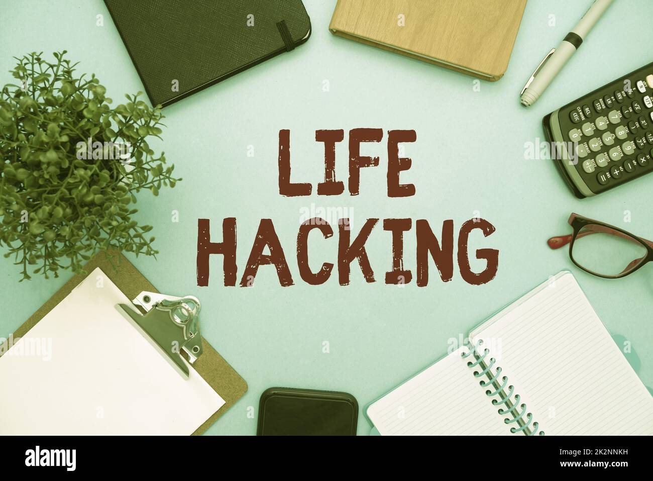 Hand writing sign Life Hacking. Concept meaning Simple and clever techniques in accomplishing ...