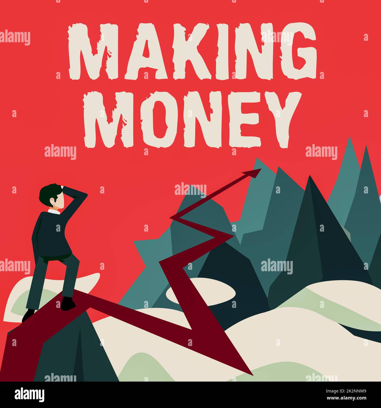 Conceptual caption Making Money. Business overview Giving the ...