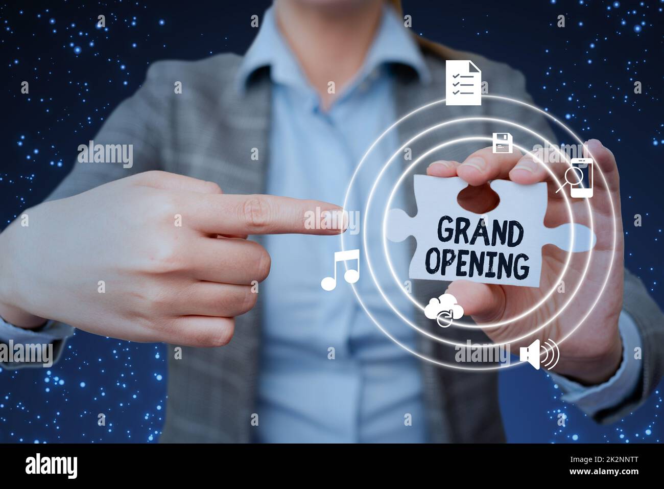 Text sign showing Grand Opening. Business concept Ribbon Cutting New ...