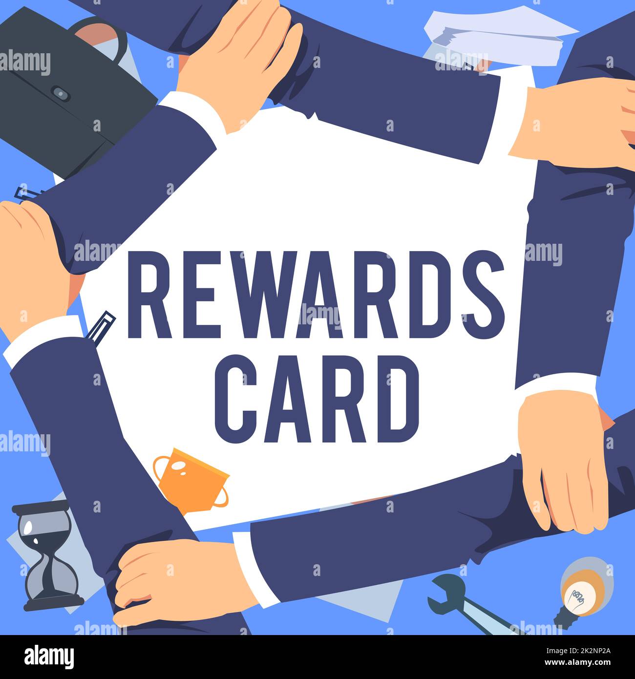 Sign displaying Rewards Card. Business showcase Help earn cash points ...
