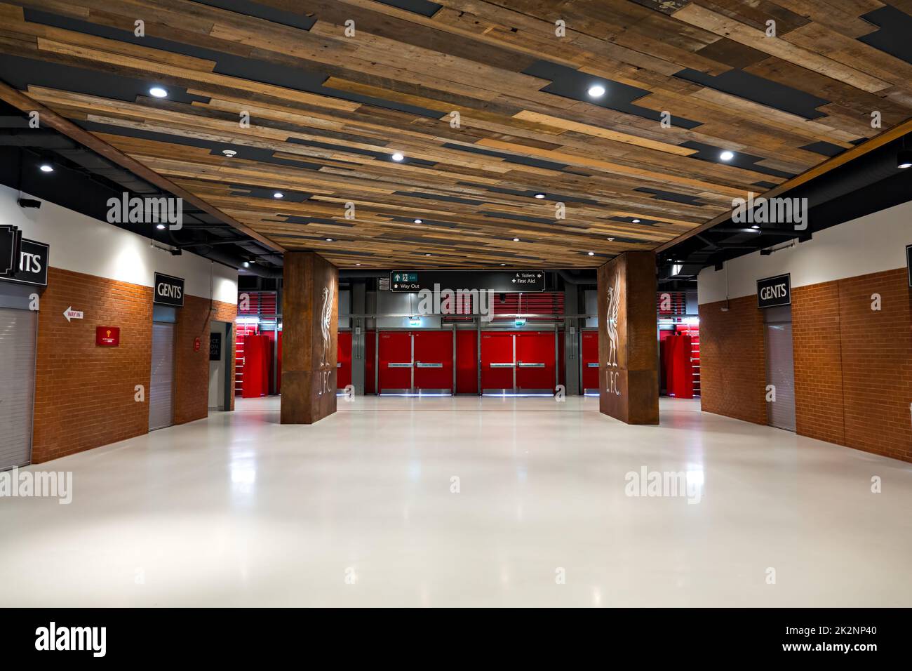 Inside Anfield on a Liverpool FC Stadium Tour Stock Photo - Alamy