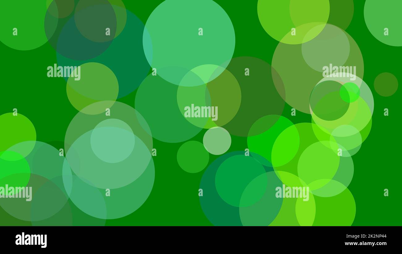 Abstract green circles with green background Stock Photo - Alamy