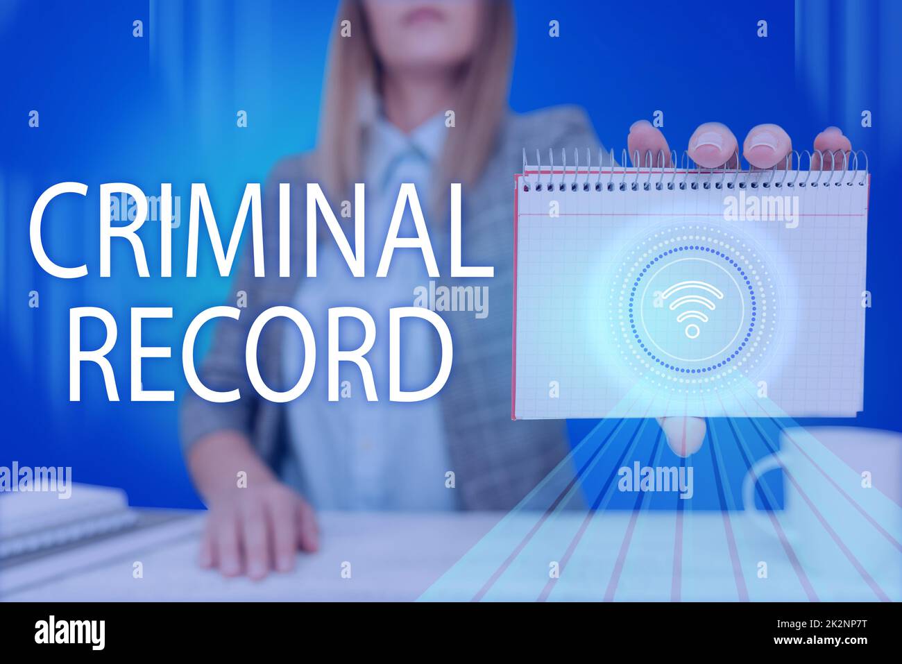 Hand writing sign Criminal Record. Business showcase profile of a ...