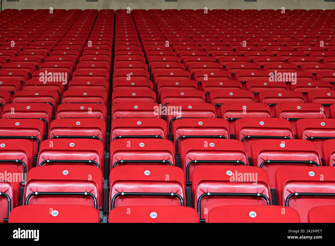 Rows of empty seating at Anfield Stock Photo - Alamy