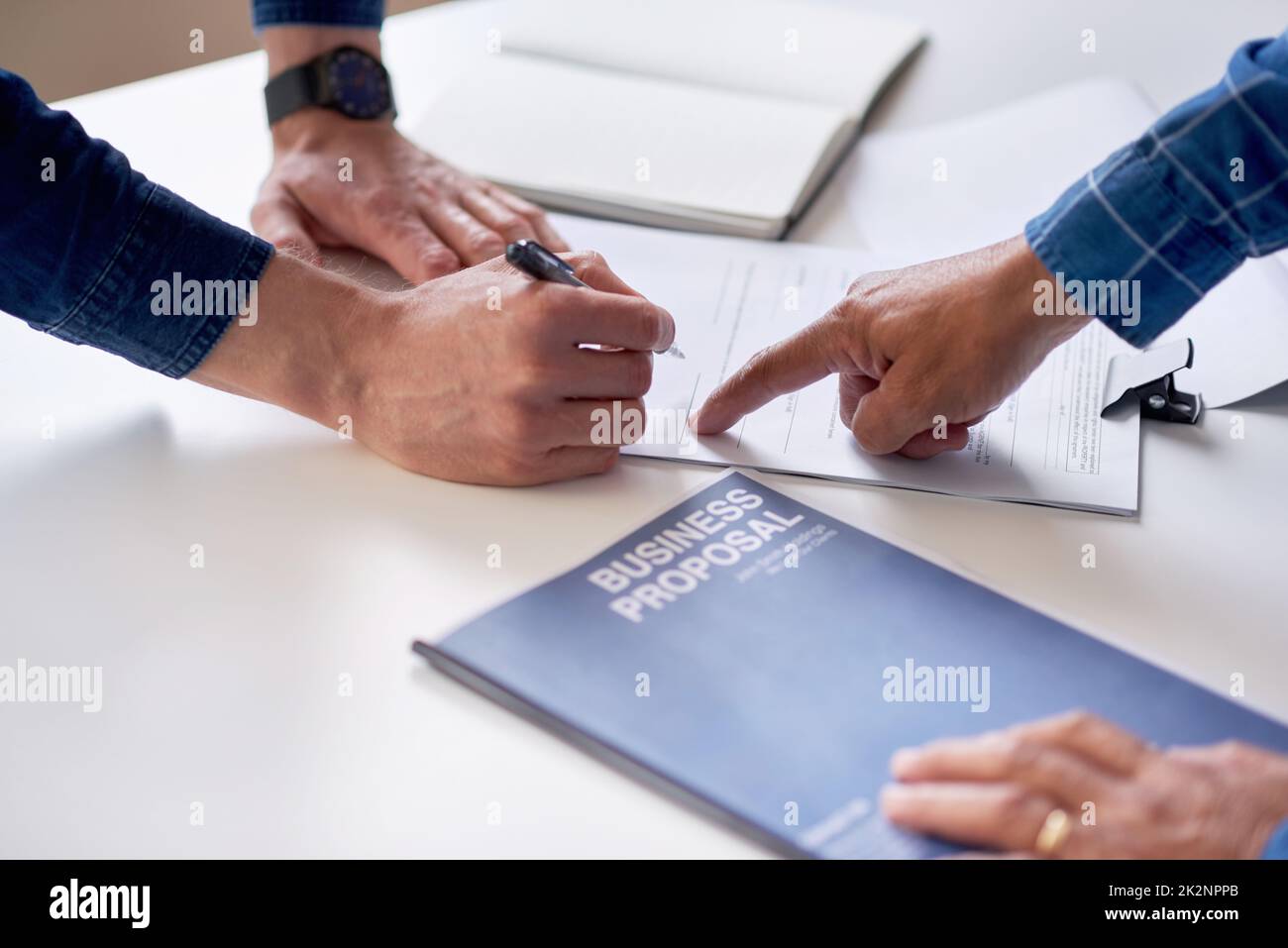 business people hands signing contract document for corporate ...