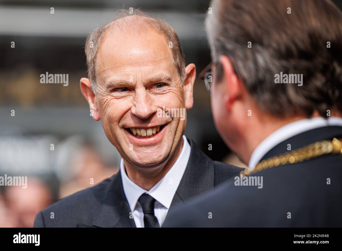 Paderborn, Germany. 23rd Sep, 2022. Prince Edward (l), Earl of Wessex ...