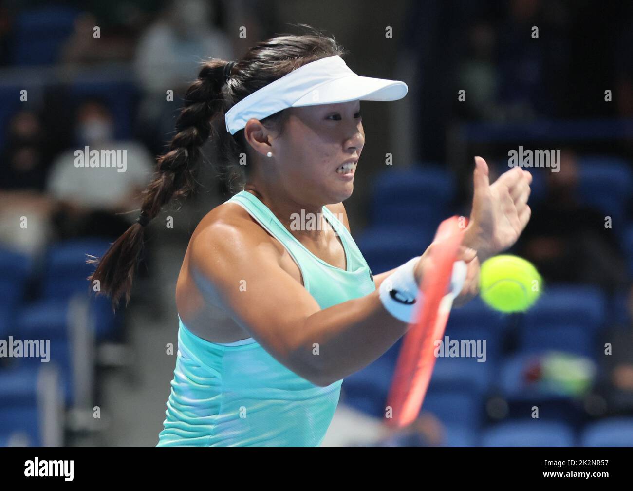 Tokyo, Japan. 23rd Sep, 2022. Claire Liu of the United States returns ...