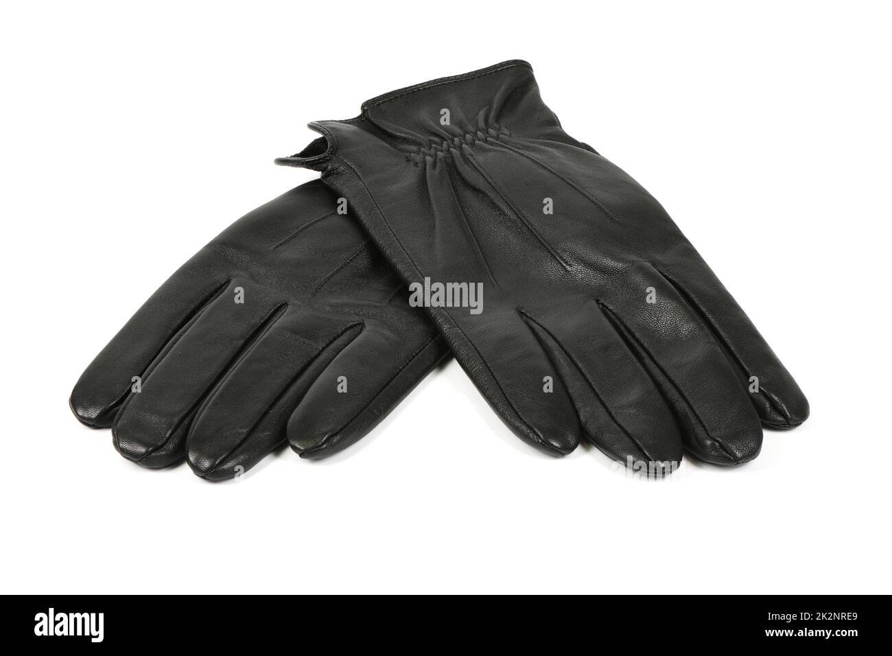 Casual leather gloves isolated on white background. Pair of gloves ...