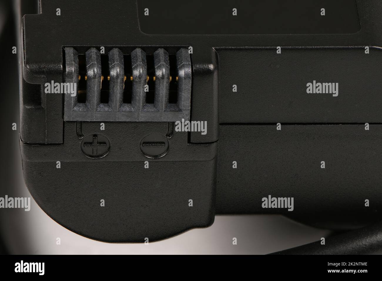 Battery contacts. Extrem close-up. High resolution photo. Full depth of ...