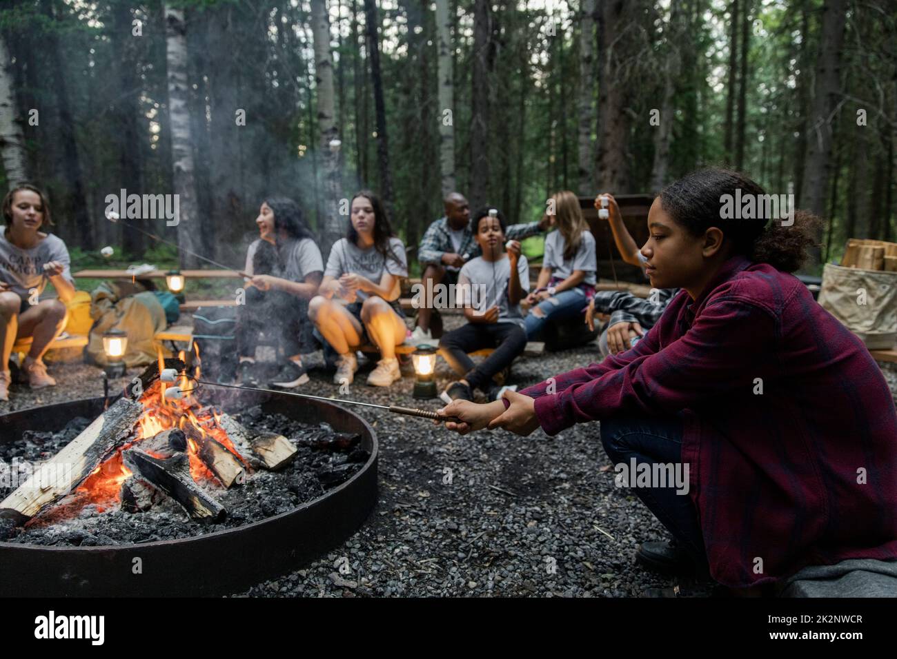 Campfire and marshmallow hi-res stock photography and images - Alamy