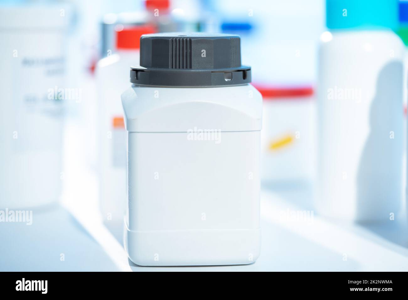 Plastic container for storing chemicals and food additives Stock Photo ...
