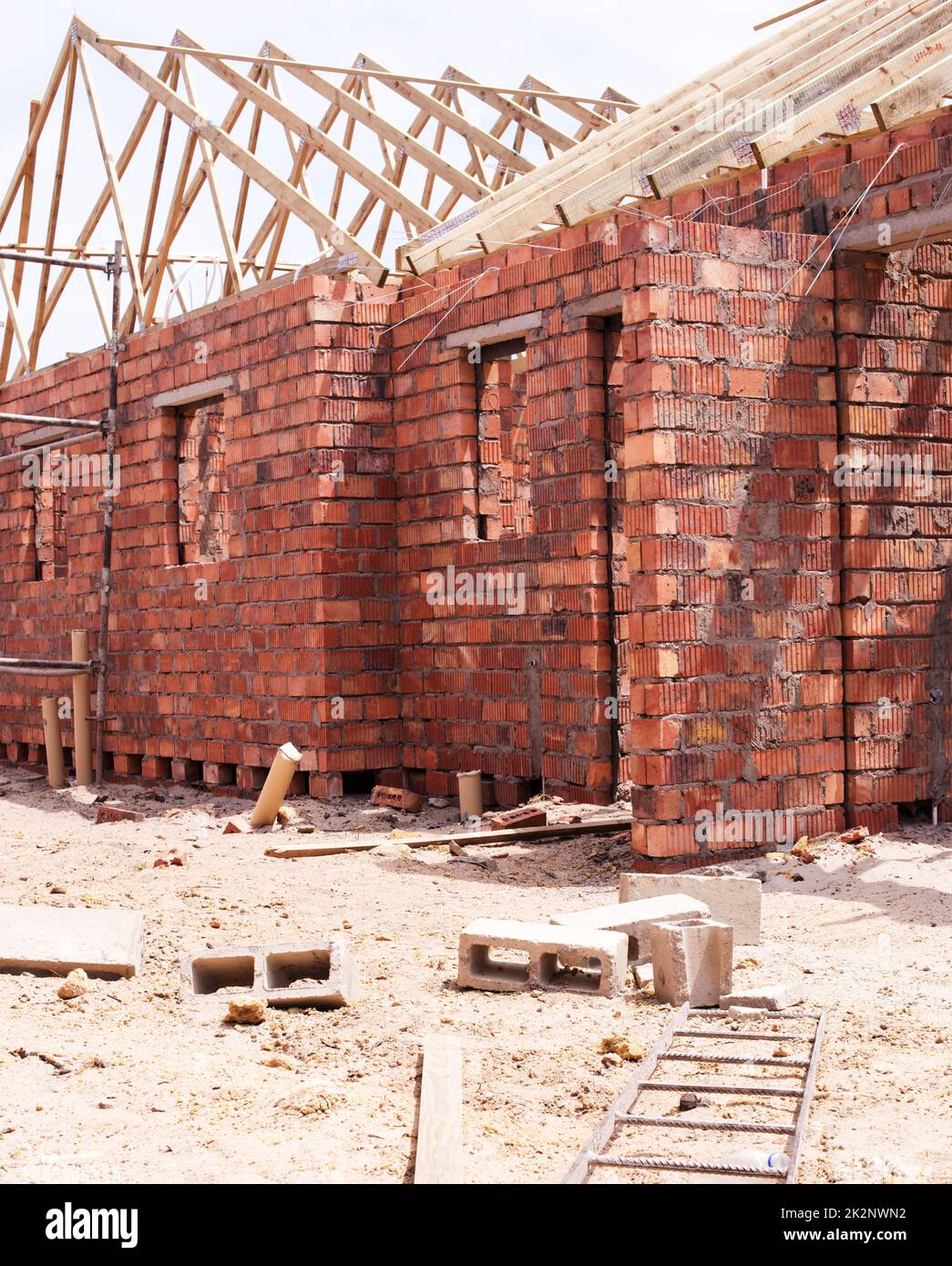 Building homes one brick at a time Stock Photo - Alamy