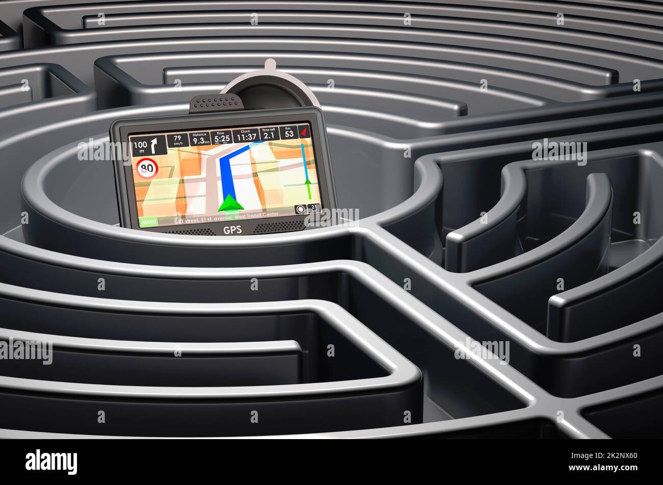 3d rendering gps route hi-res stock photography and images - Alamy