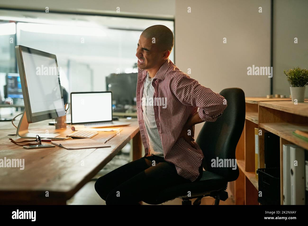 Poor work posture hi-res stock photography and images - Alamy