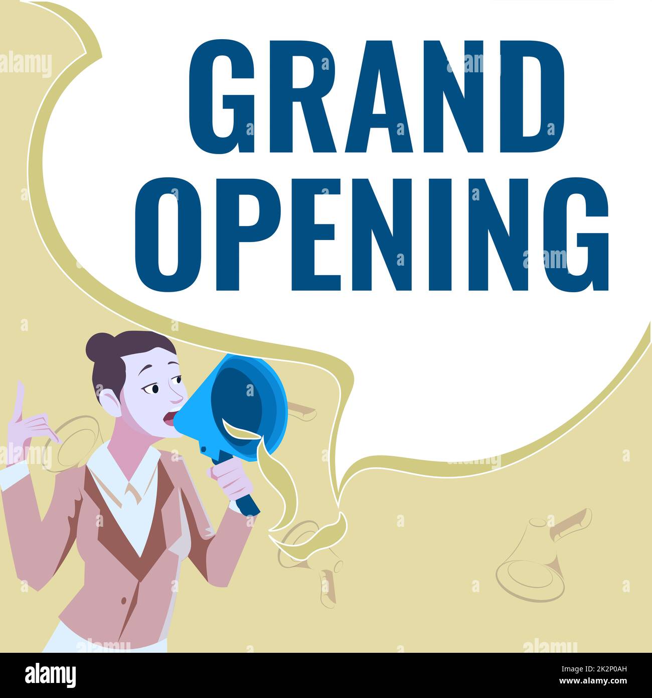 Text showing inspiration Grand Opening. Business concept Ribbon Cutting ...