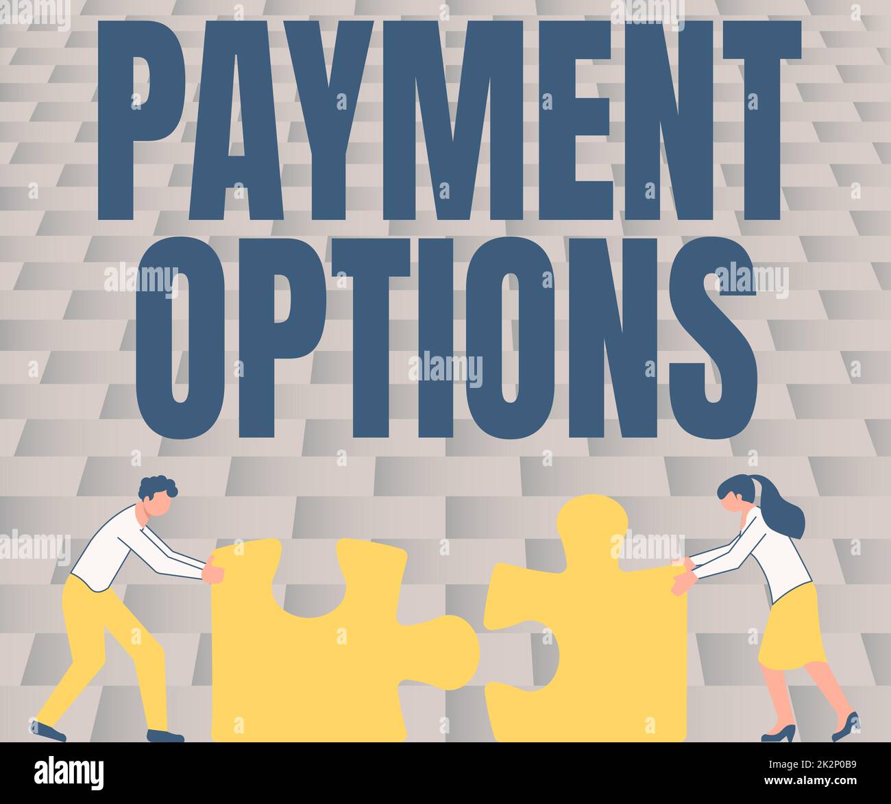 Conceptual caption Payment Options. Internet Concept The way of chosen ...