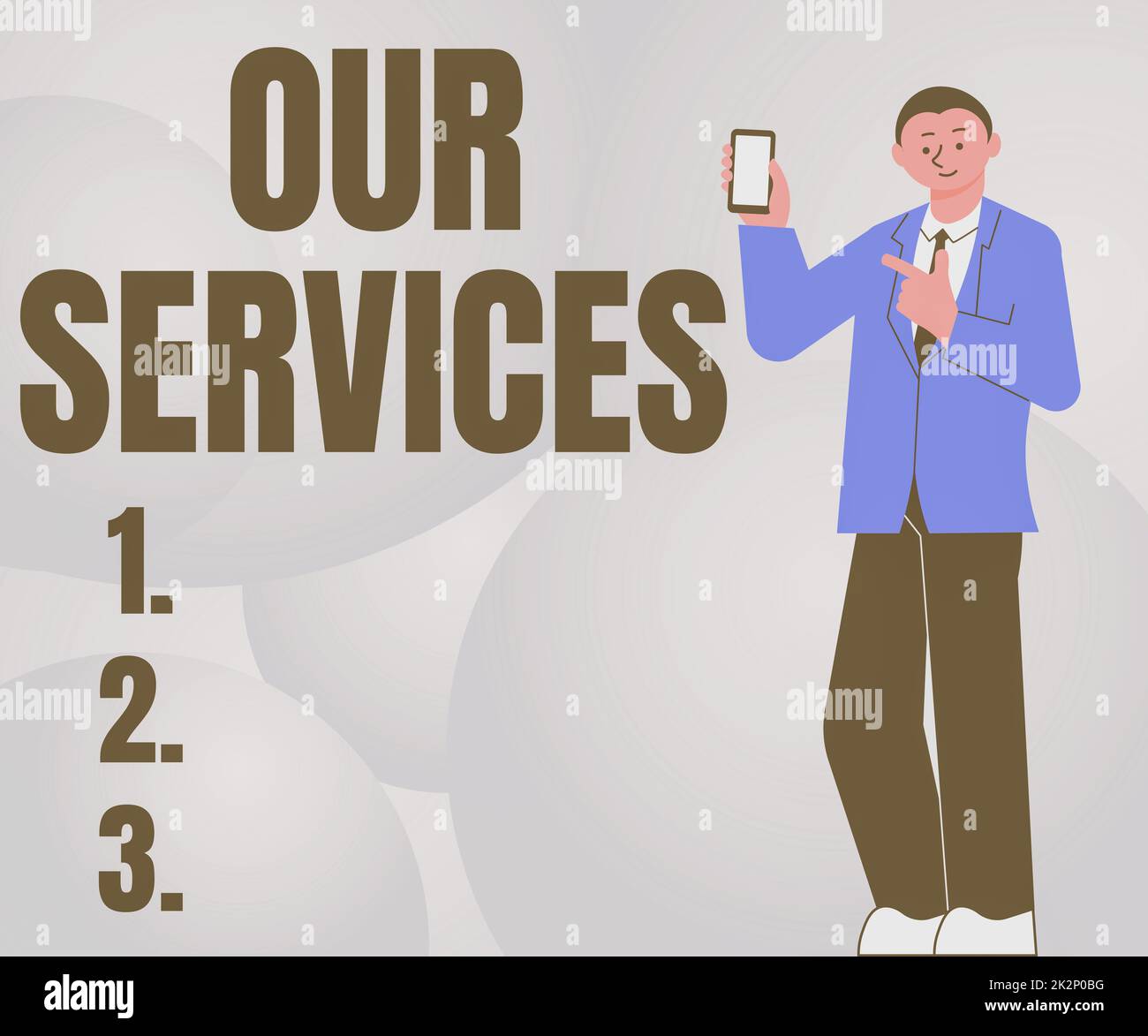 Writing displaying text Our Services. Concept meaning The occupation or ...