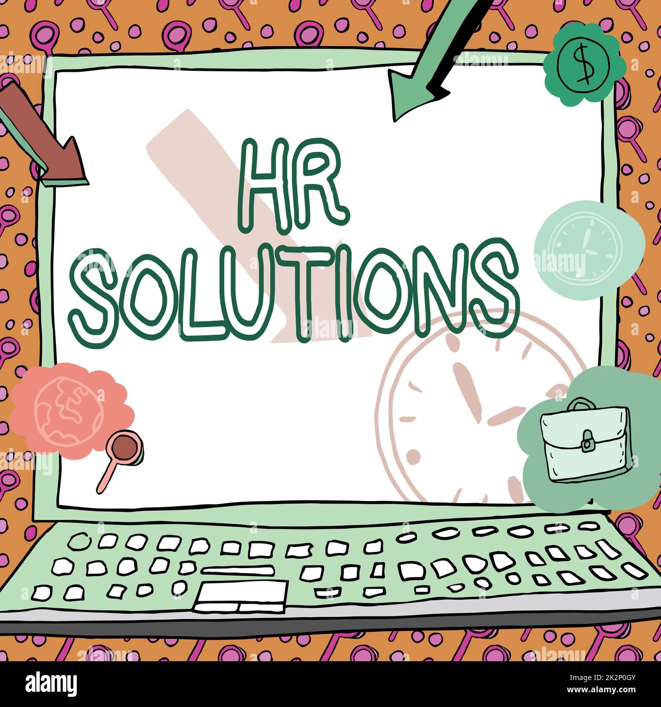 Conceptual caption Hr Solutions. Business approach Outsourced Human ...