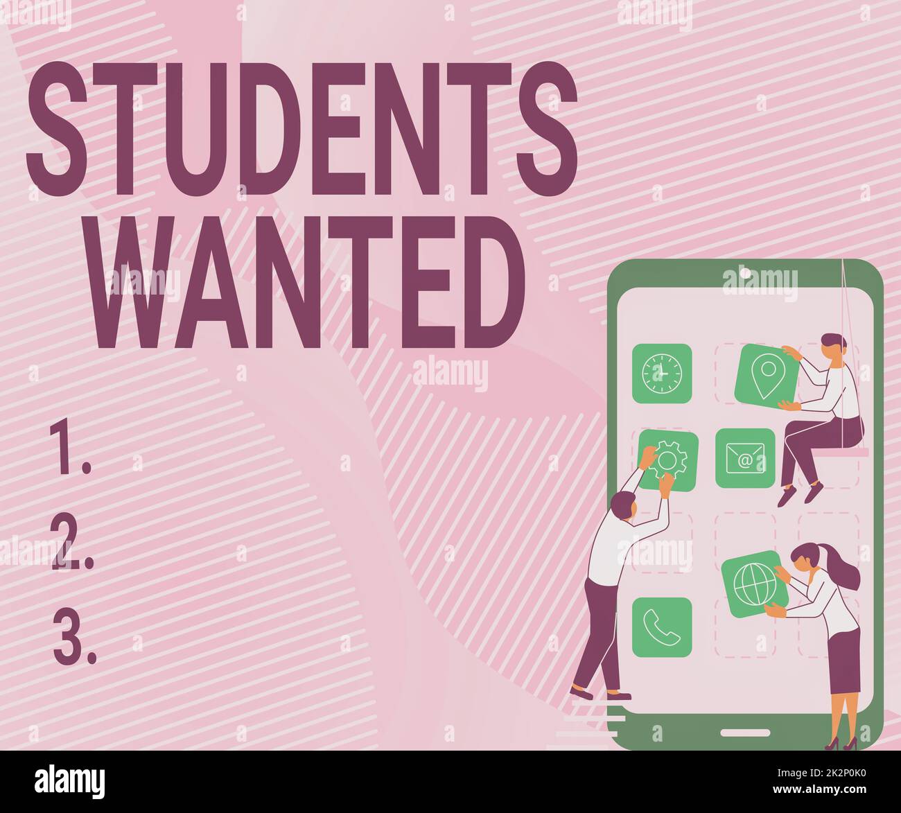 Inspiration showing sign Students Wanted. Concept meaning list of ...