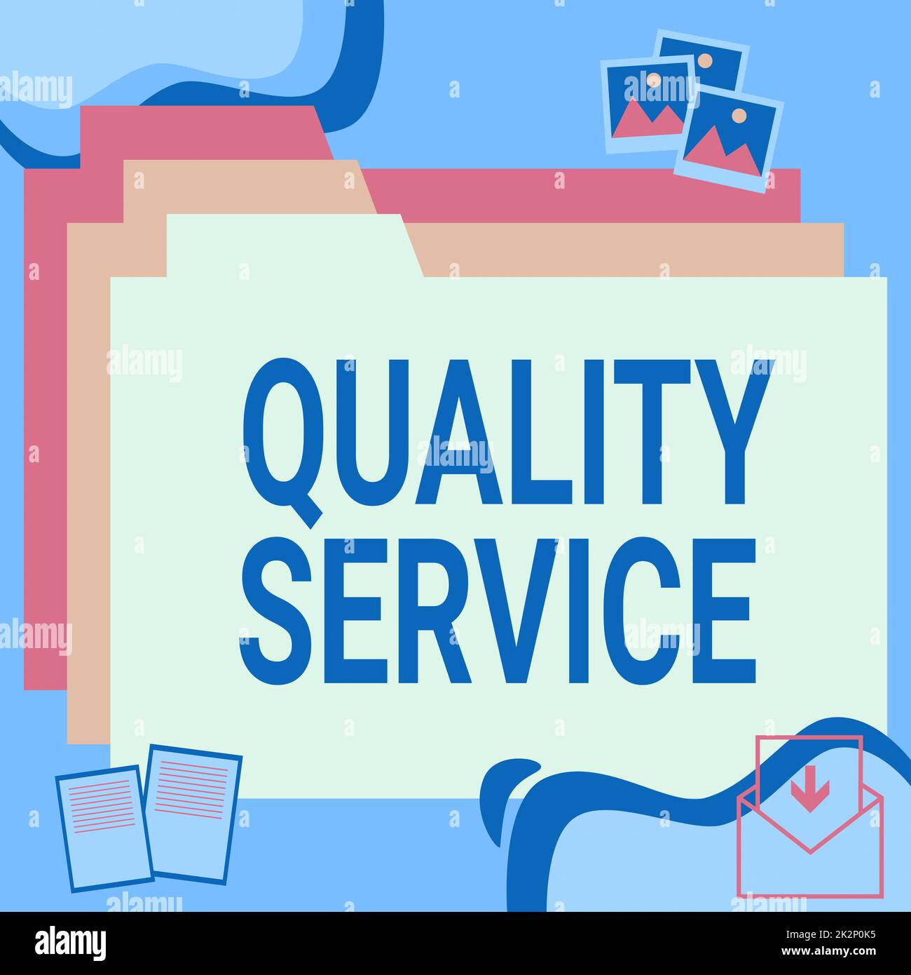 Text caption presenting Quality Service. Conceptual photo how well ...