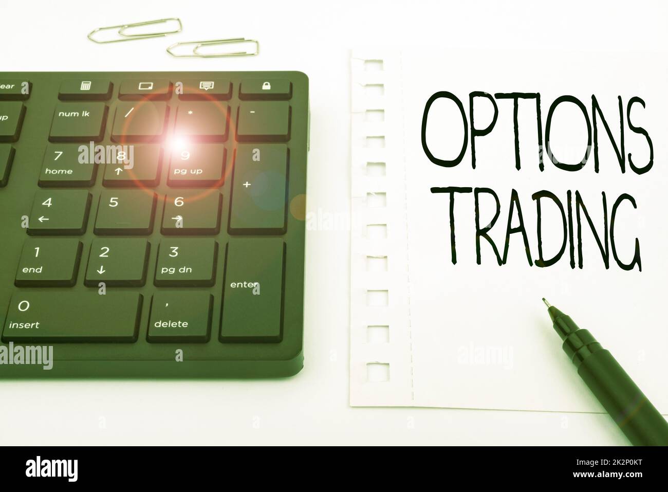 Text sign showing Options Trading. Business concept Different options ...