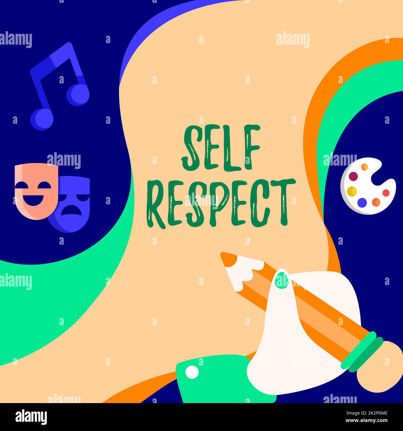 Text sign showing Self Respect. Conceptual photo Pride and confidence ...