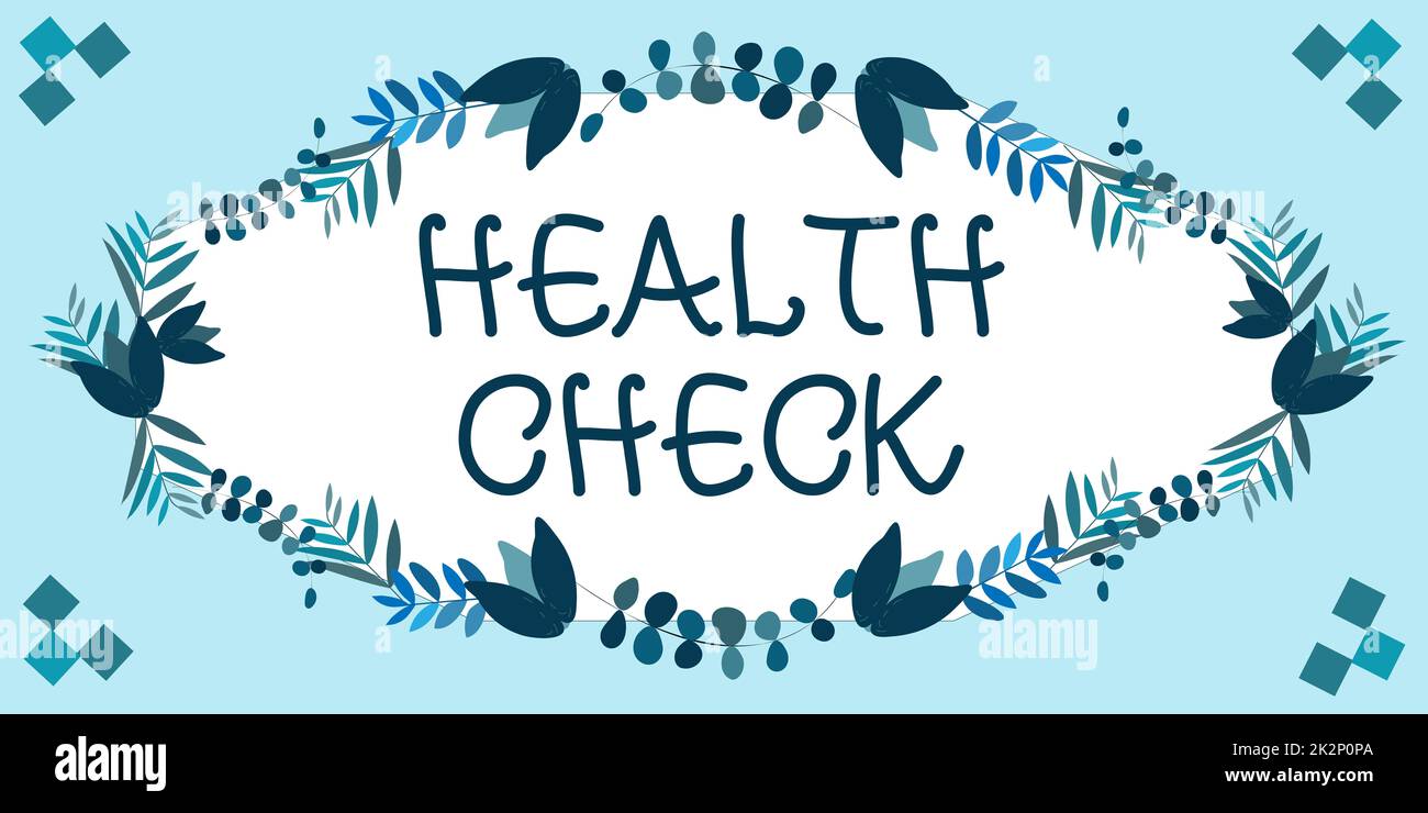 Text caption presenting Health Check. Business approach Medical ...