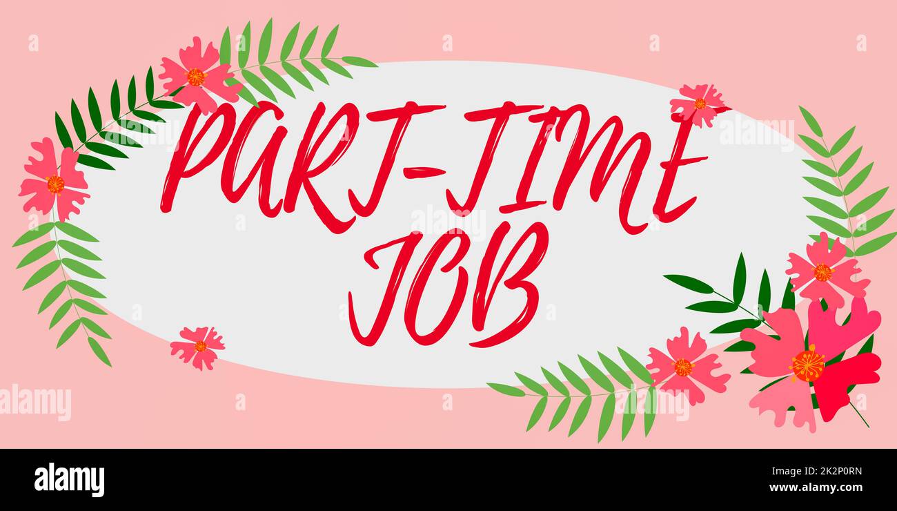 Writing displaying text Part Time Job. Conceptual photo Weekender ...