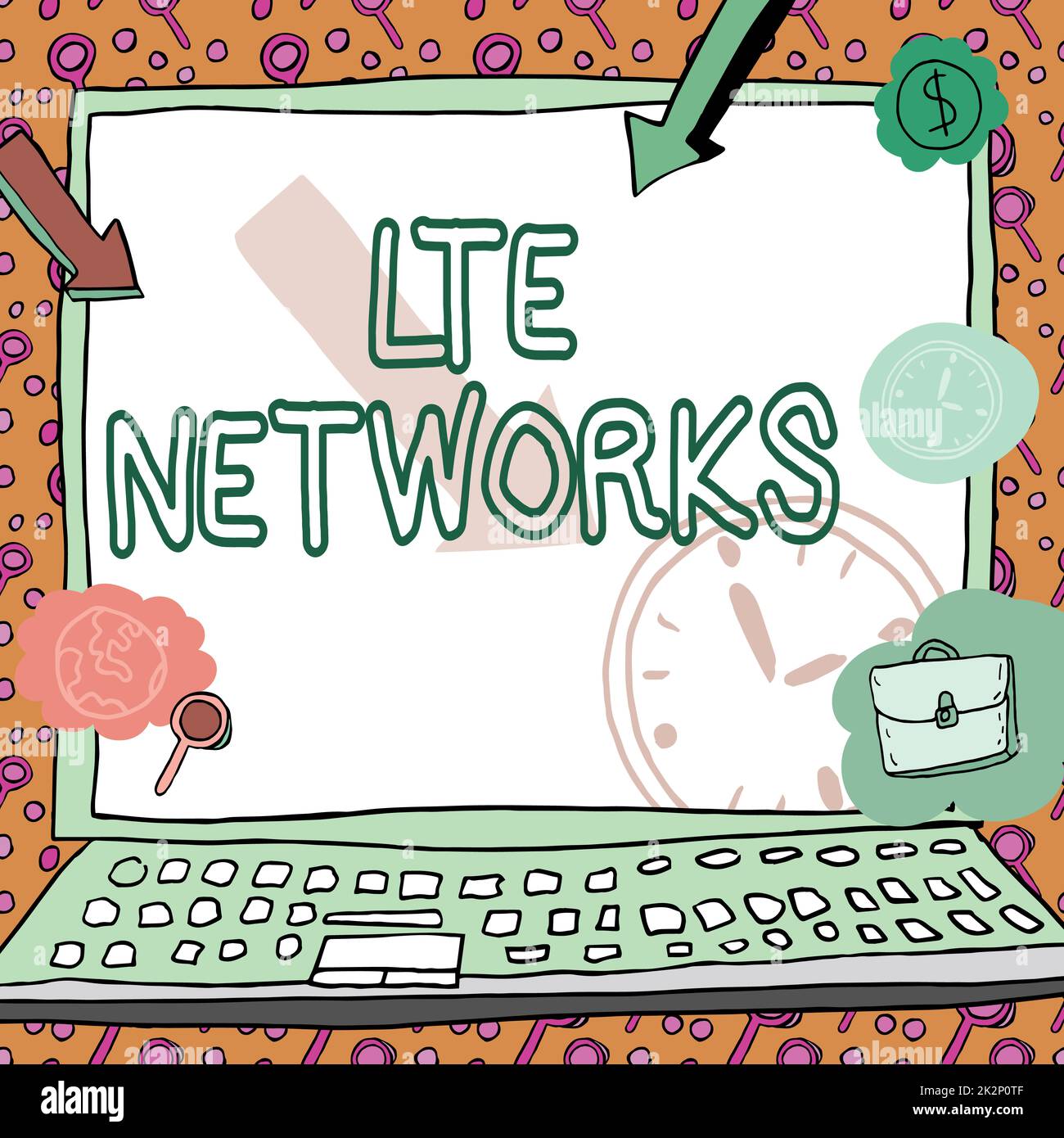 Text showing inspiration Lte Networks. Business concept Fastest network ...
