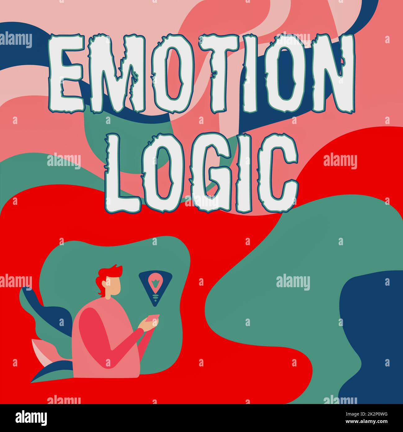 Text caption presenting Emotion Logic. Business concept Heart or Brain ...